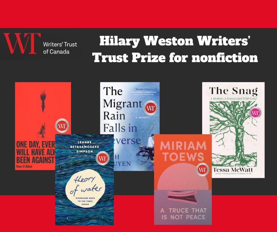 Hilary Weston Writers’ Trust Prize for Nonfiction 2026 | Almond Press